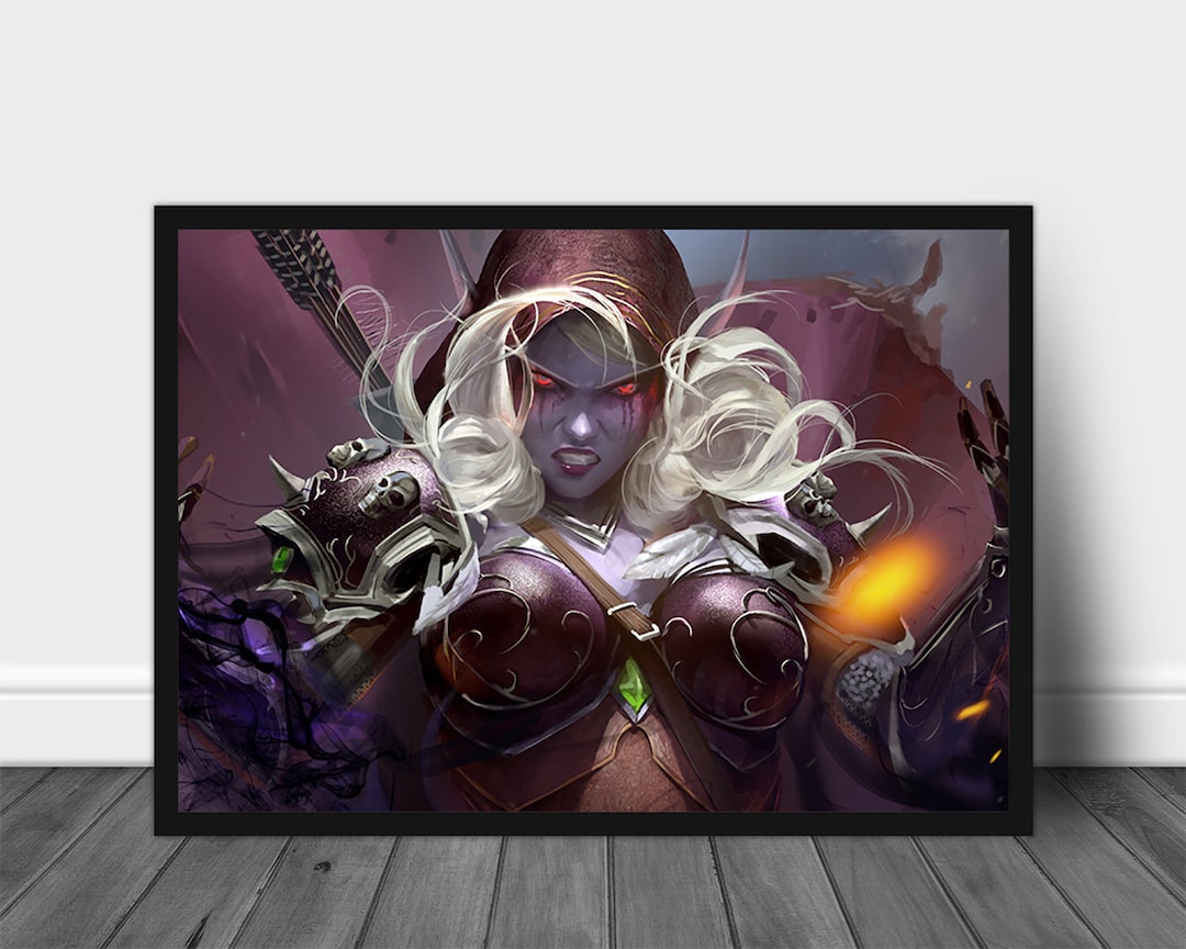 WOW, Sylvanas Windrunner, Poster, World of Warcraft, Warcraft Poster, Warcraft Wall Art, Wall ...