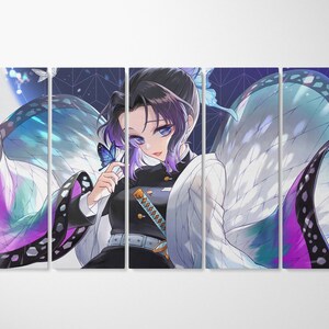 Shinobu Kocho Demon Slayer 5 Piece Canvas Wall Art, Kimetsu No Yaiba ...