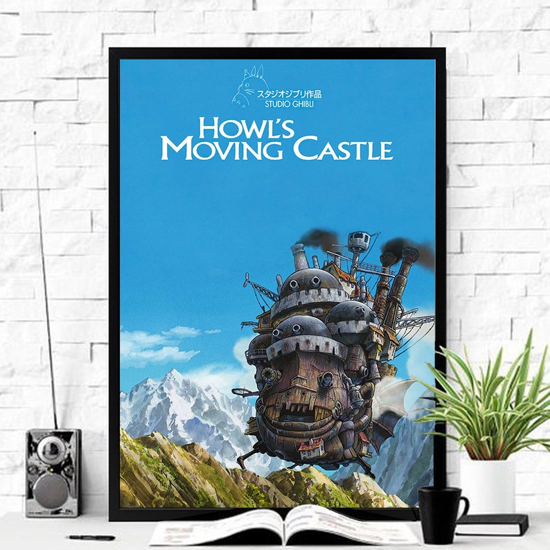 Howl Moving Castle Imprimible Poster Wall Art, Anime Poster Wall Art ...