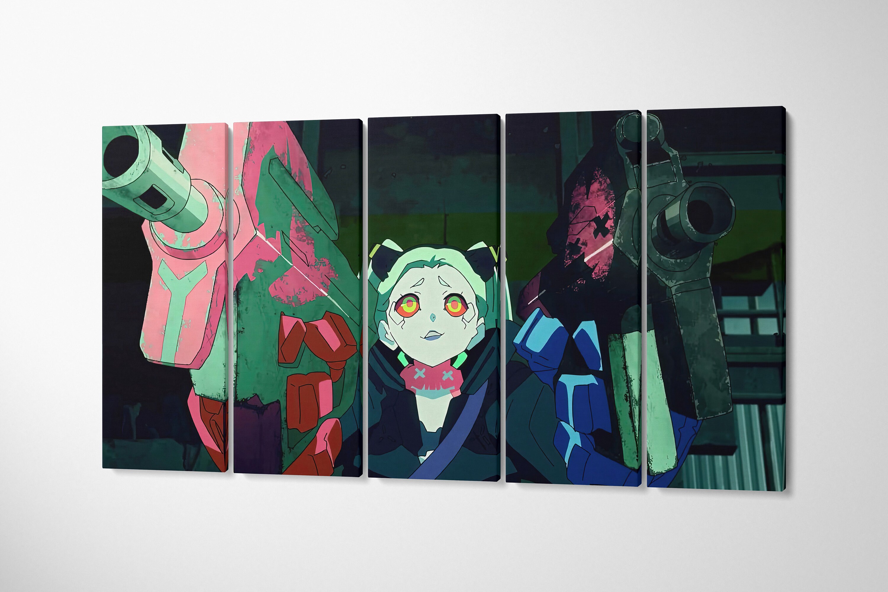 Cyberpunk Edgerunners 5 Piece Canvas Wall Art, Cyberpunk Edgerunners ...