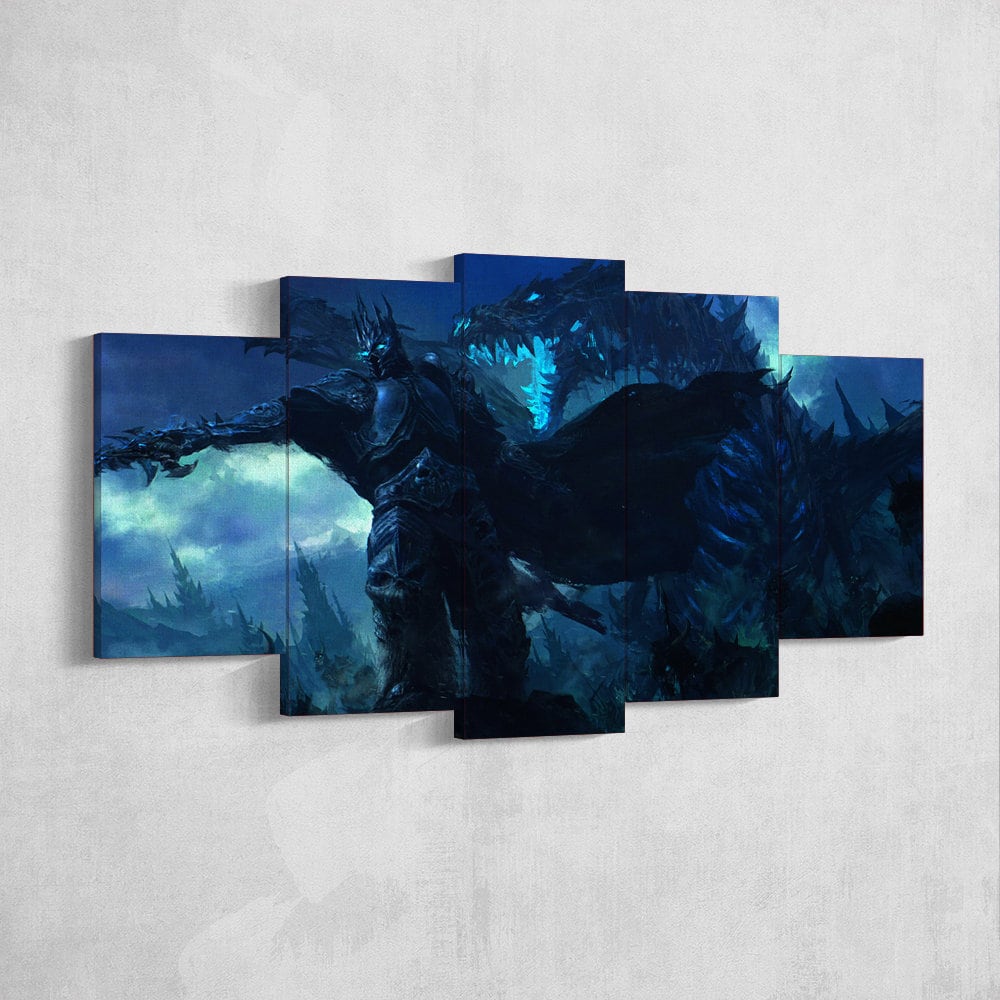 WOW, Lich King 5 Piece Canvas, Arthas Menethil, World of Warcraft ...