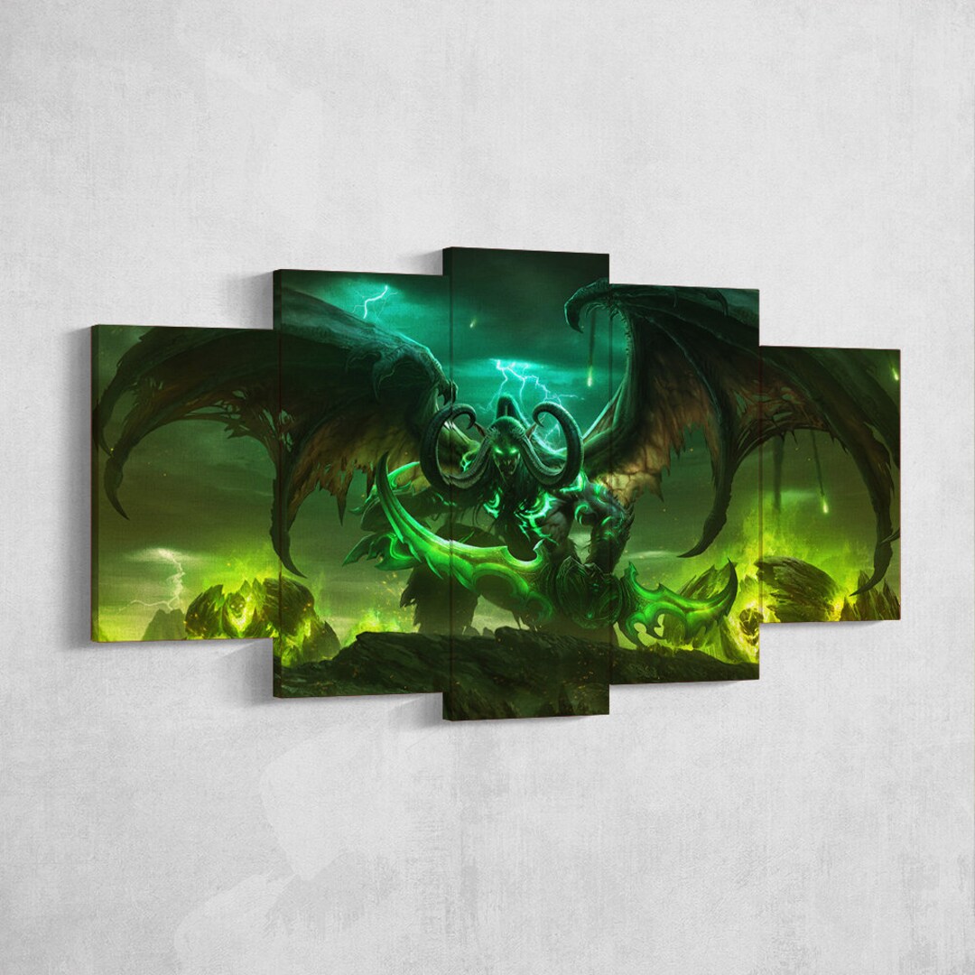 Illidan Stormrage, WOW, World of Warcraft, Canvas Wall Art, Warcraft ...