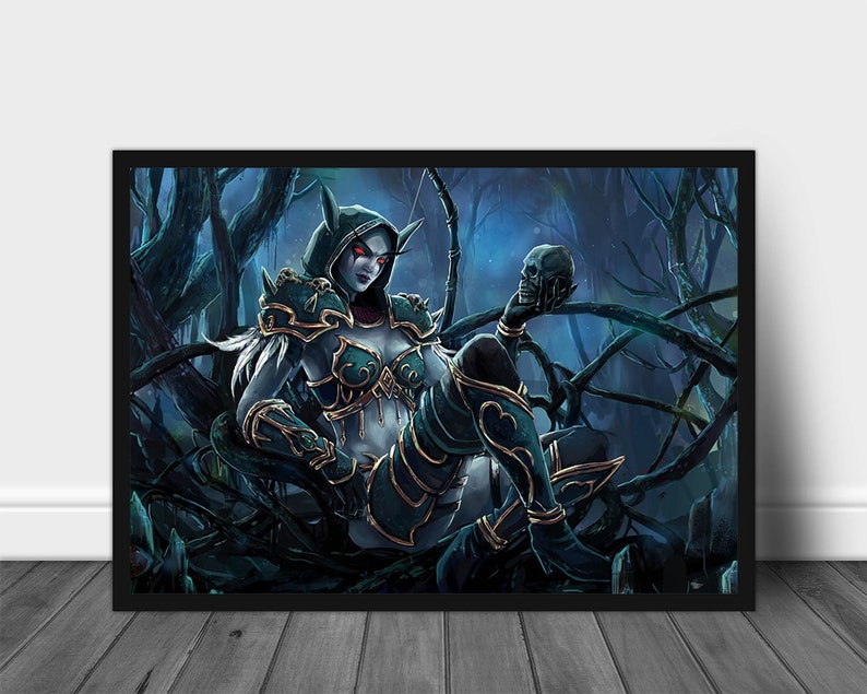 WOW, Sylvanas Windrunner, Poster, World of Warcraft, Warcraft Poster, Warcraft Wall Art, Wall ...