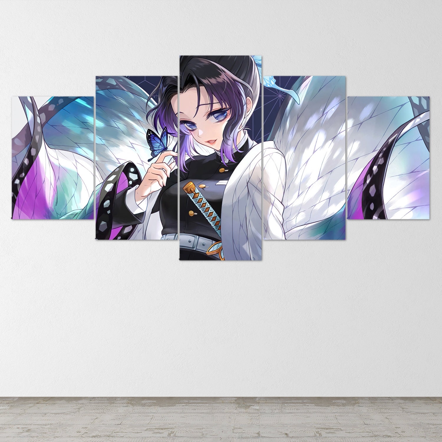 Shinobu Kocho Demon Slayer 5 Piece Canvas Wall Art, Kimetsu No Yaiba ...