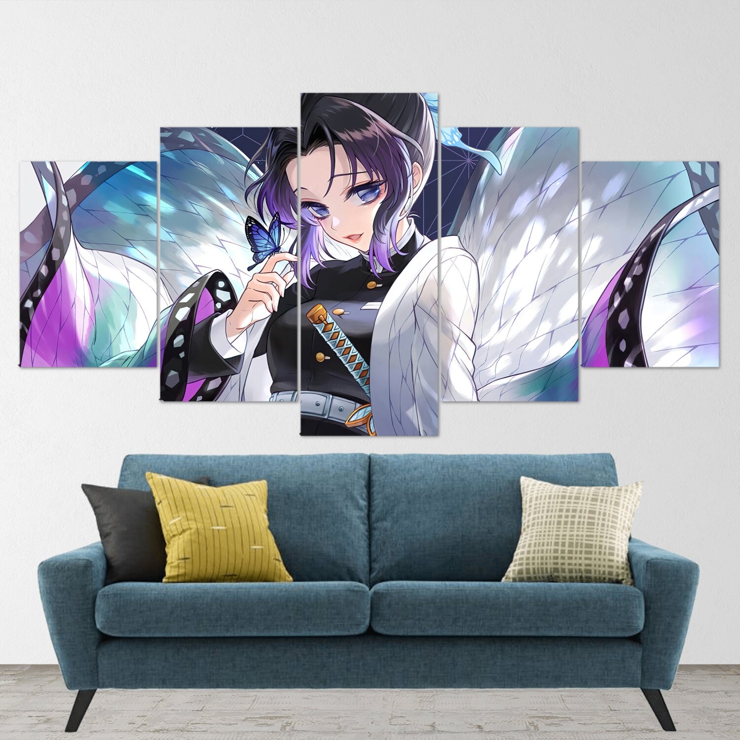 Shinobu Kocho Demon Slayer 5 Piece Canvas Wall Art, Kimetsu No Yaiba ...