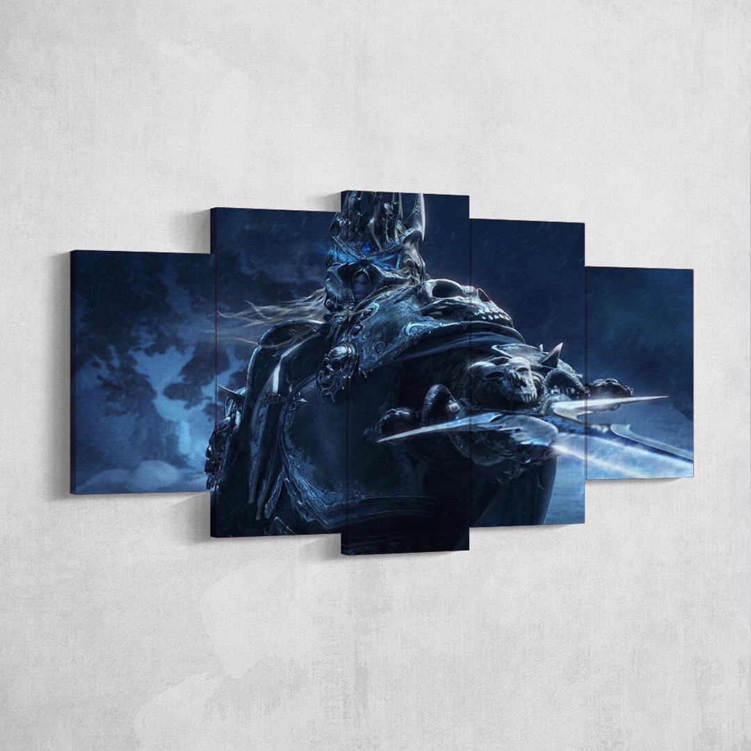 WOW, Lich King 5 Piece Canvas, Arthas Menethil, World of Warcraft ...