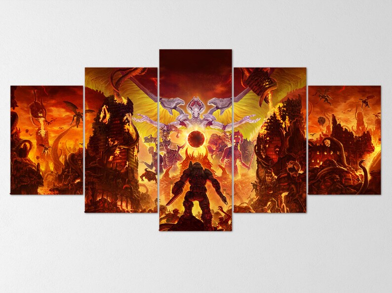 Doom Canvas Wall Art Doom Eternal Large Canvas Doom Poster - Etsy