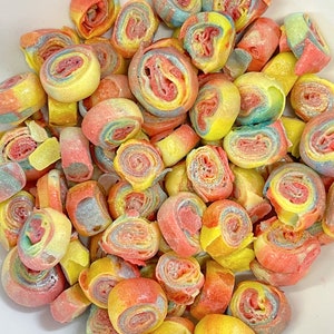 Freeze Dried Fruit Crunch Roll Bites - Strawberry and Tropical ...