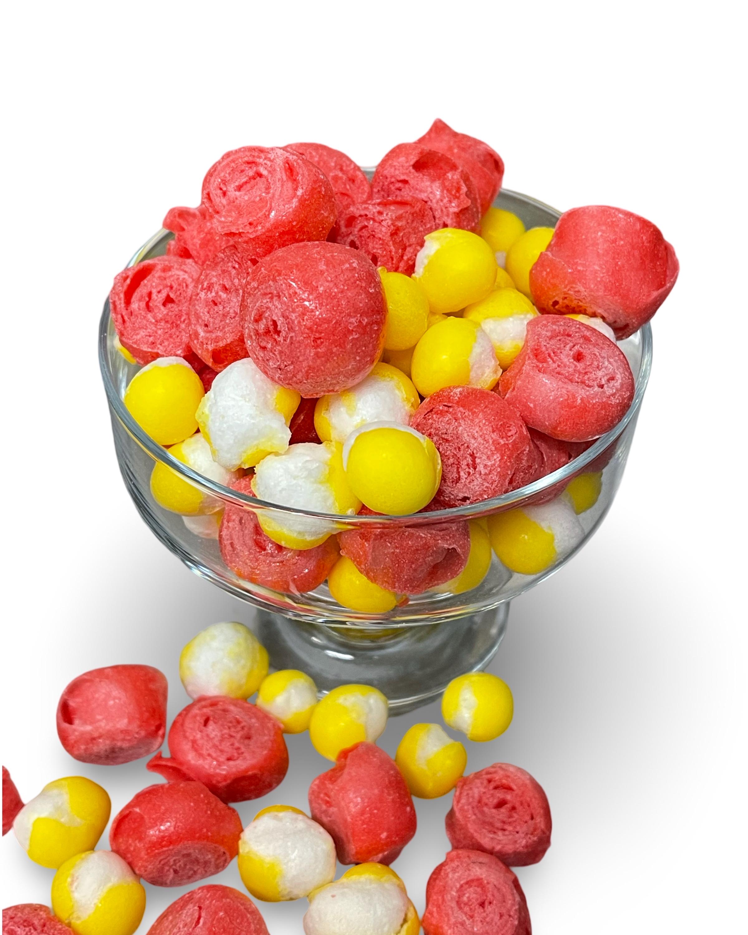 Freeze Dried Strawberry Crunch Bites & Lemon Buds - Lemon Sour Candy ...