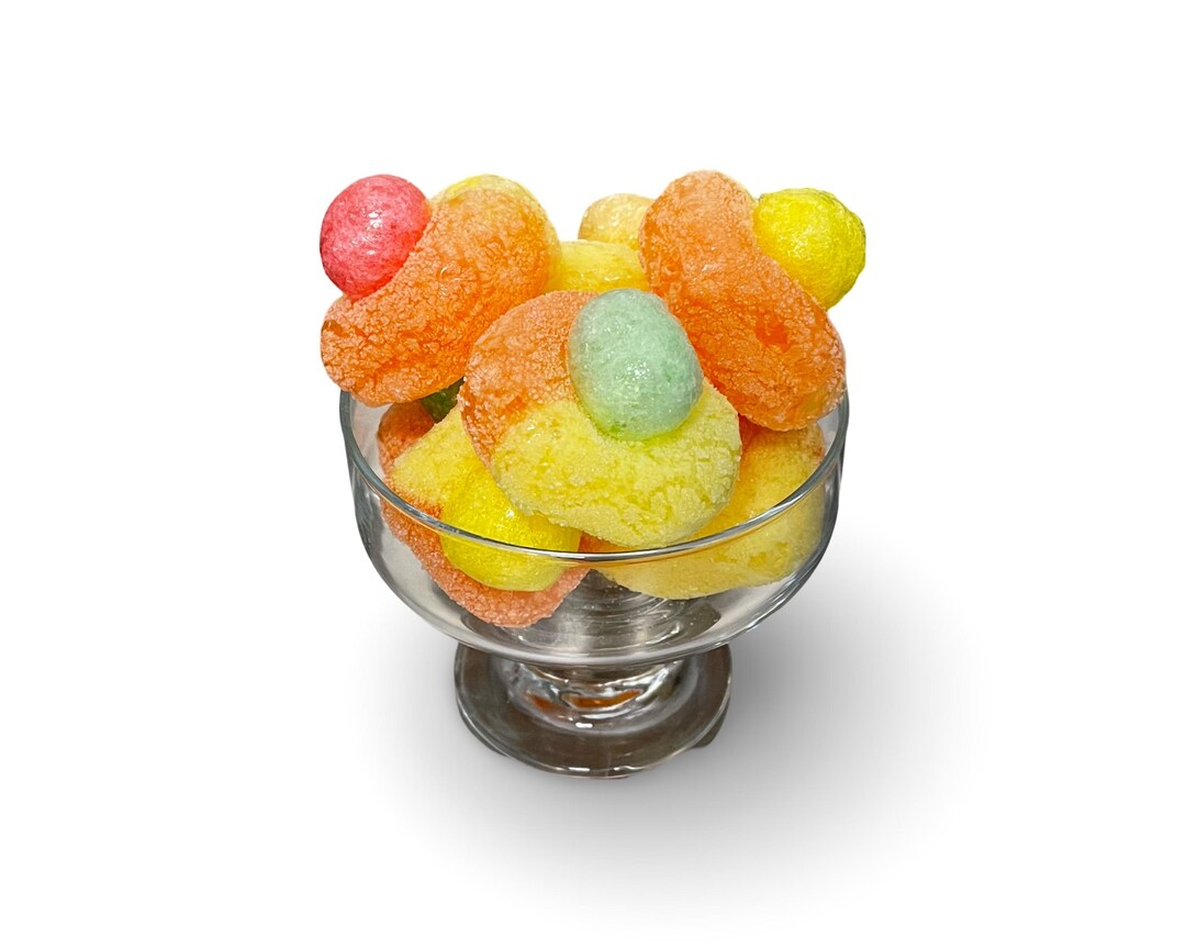 Freeze-dried Tropical Peach Puffs Rings - Peach Gummy Candy Crunchy ...