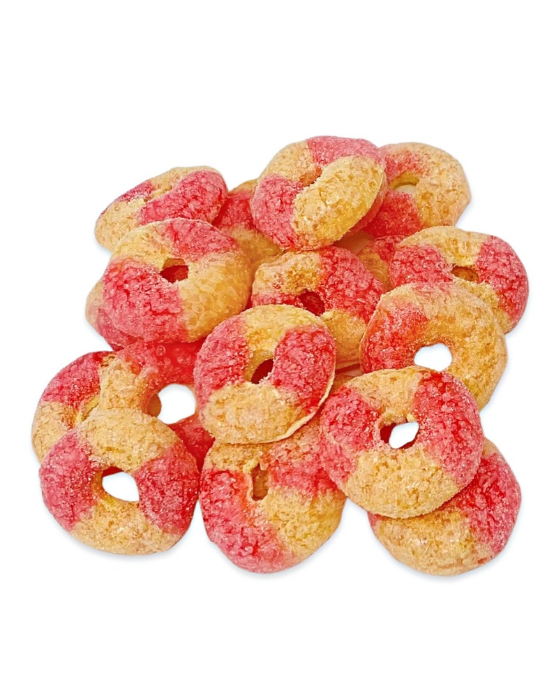 Freeze Dried Peach Rings Peach Gummy Candy Crunchy Trending - Etsy