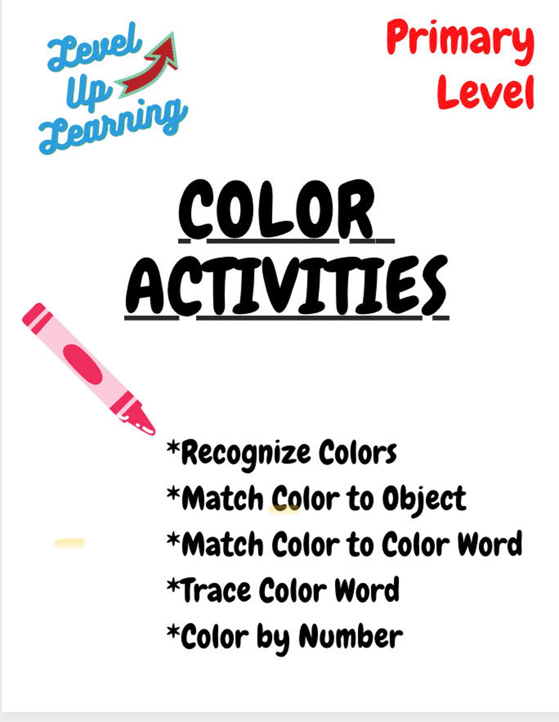 COLOR ACTIVITIES (downloadable PDF) - Etsy