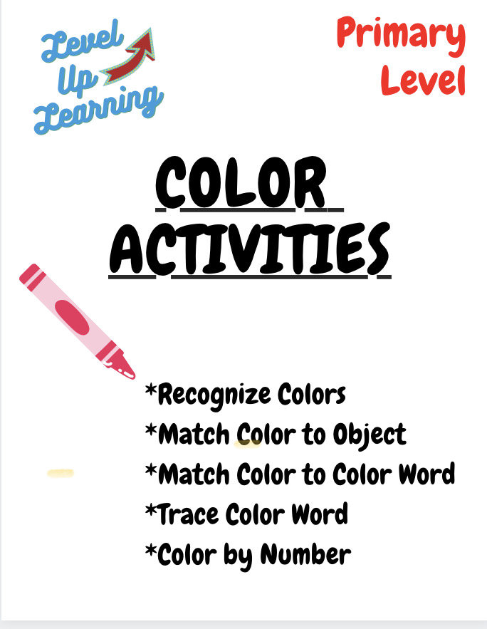 COLOR ACTIVITIES (downloadable PDF) - Etsy