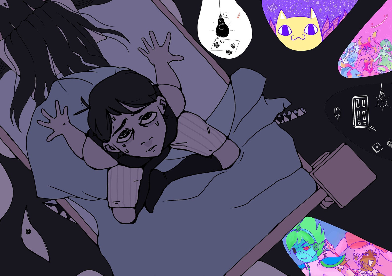 OMORI Bedroom & Headspace Poster | Art Print - Etsy