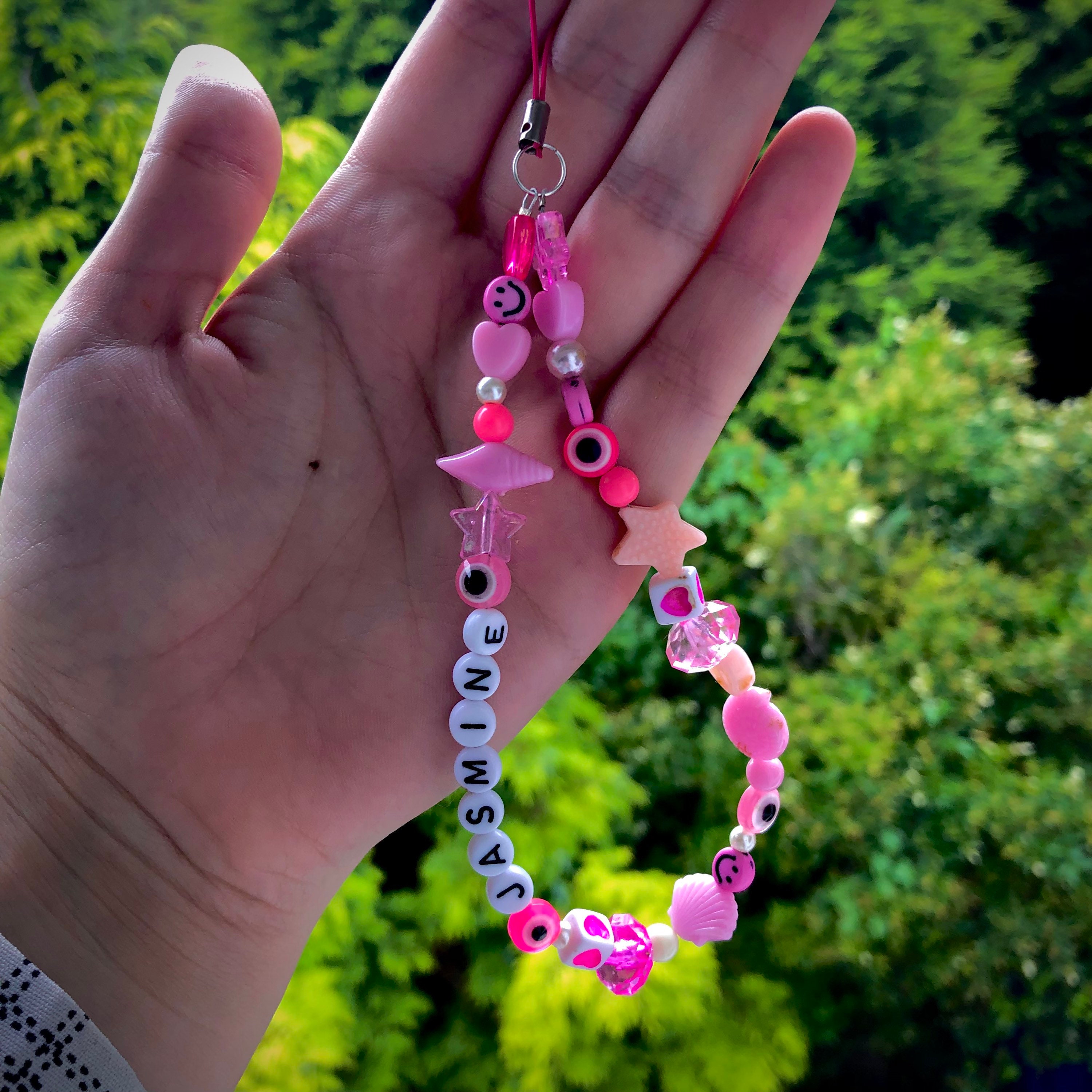 Personalised Phone Charm/Accessory Pink Phone Charm | Etsy