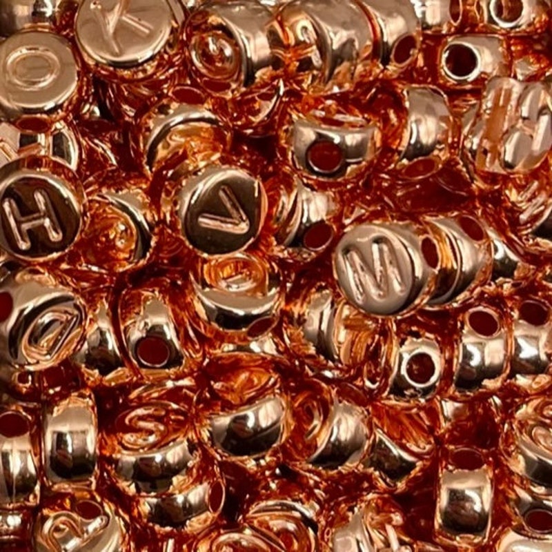 Letter Alphabet Round Beads - Etsy