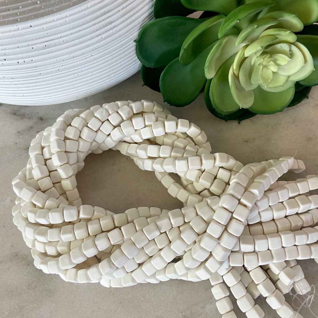 6mm X 6mm Creamy White Chunky Polymer Clay Cube 15.5 Inch - Etsy