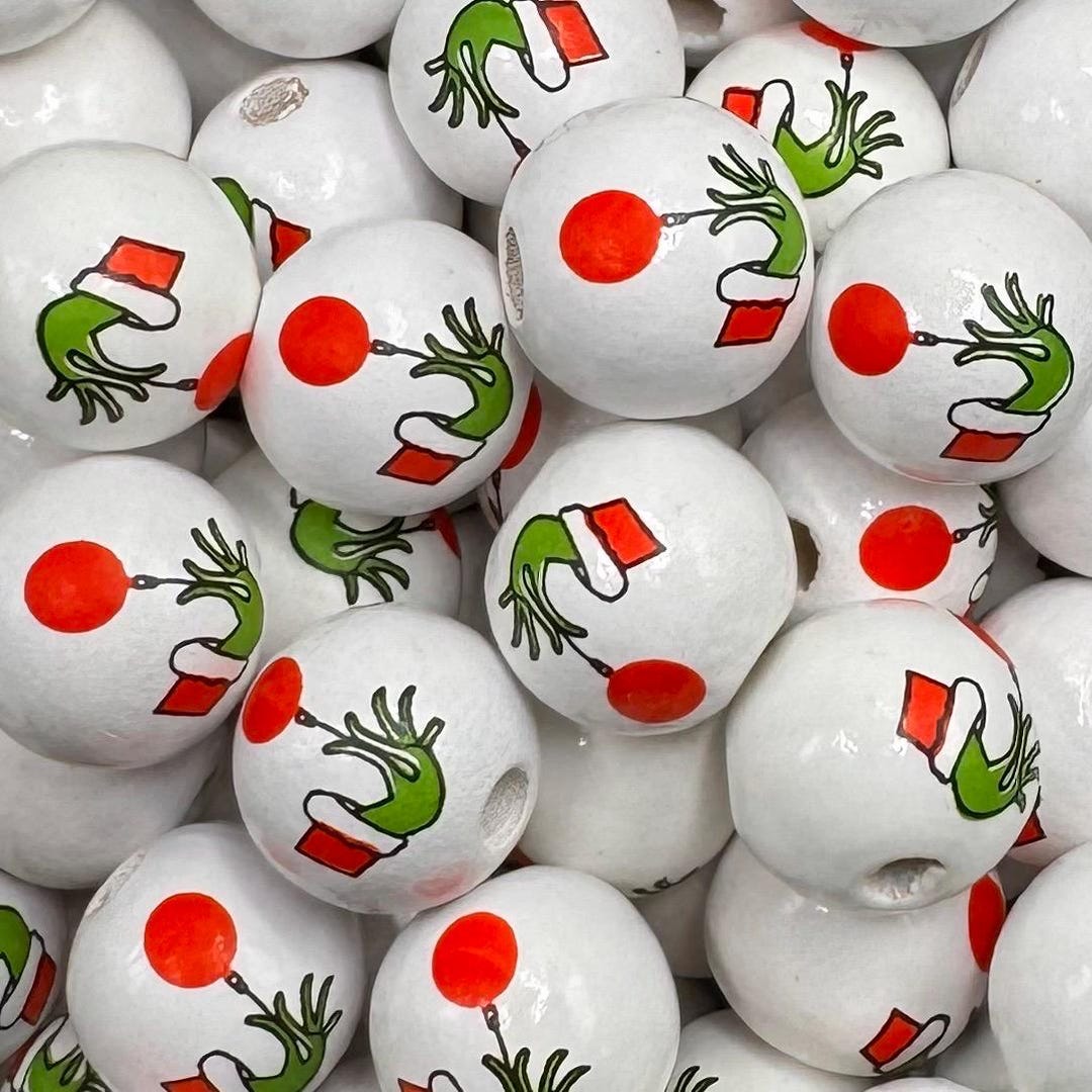FINAL SALE*** 10 Christmas Grinch Ornament Hand Bead Garland / How the ...