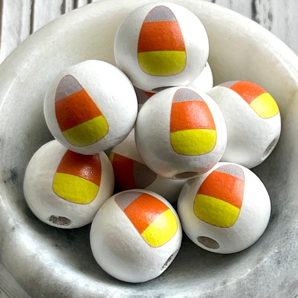 Painted Wood Beads - Etsy