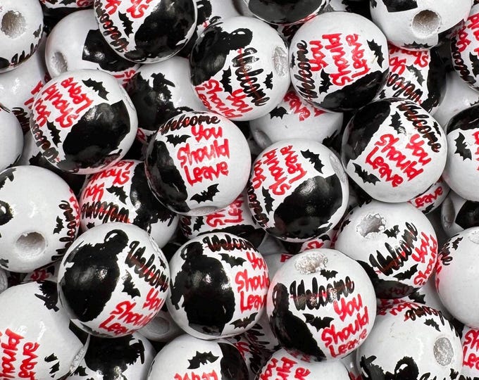 FINAL SALE*** 15 X 15mm TEN (10) Halloween Scary Bloody Bead Garland ...