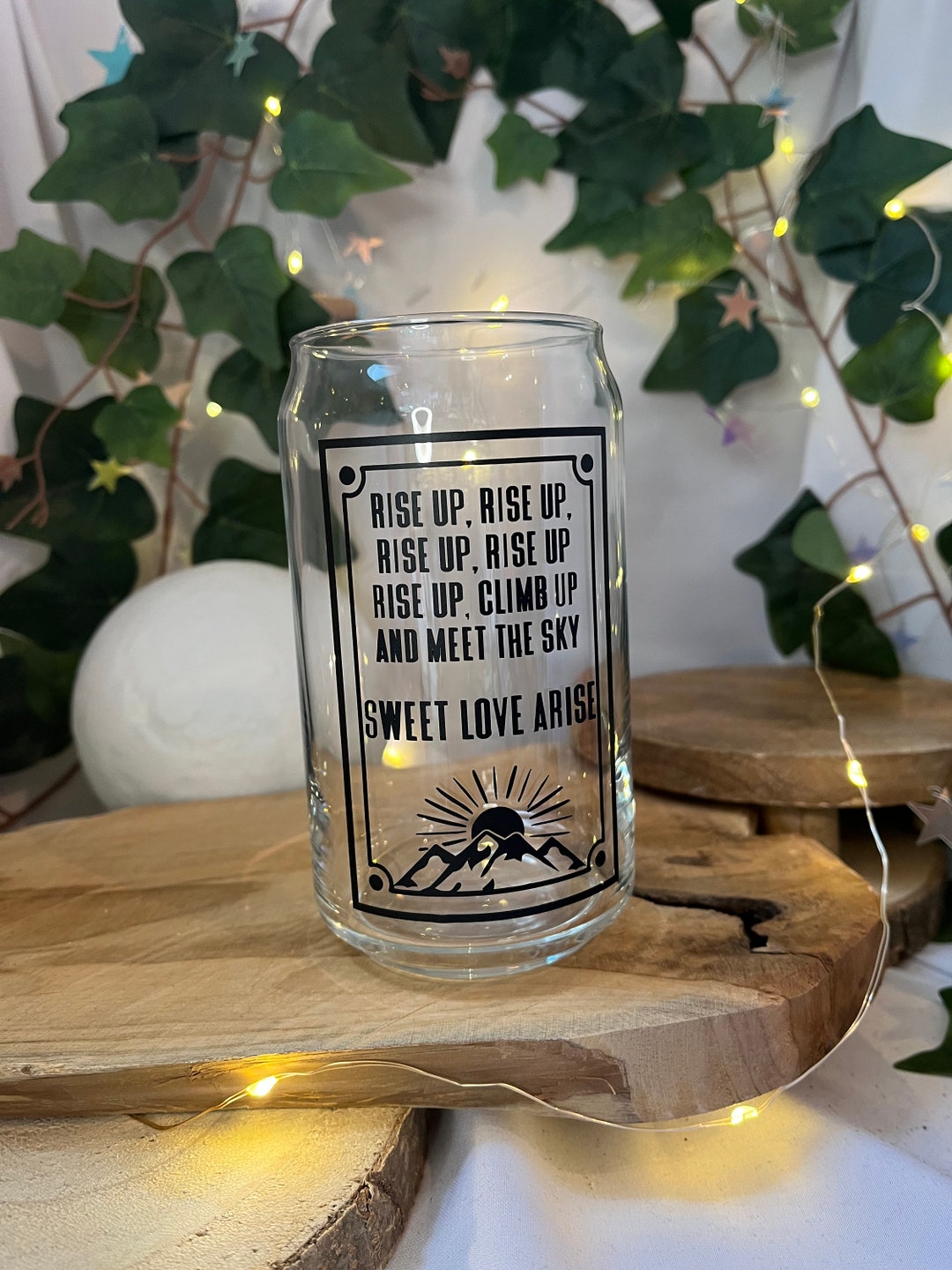 Ben Barnes Rise up Iced Coffee Glass - Etsy