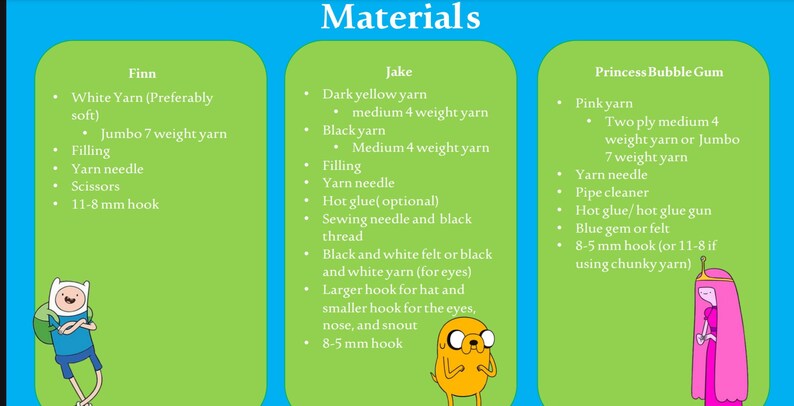 3-in-1 Adventure Time Bucket Hat Pattern - Etsy