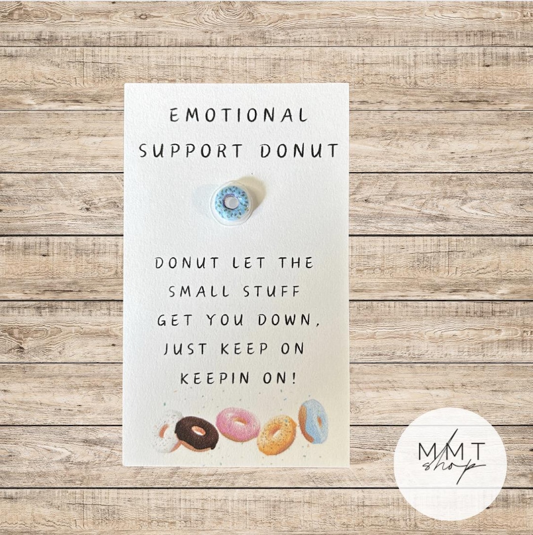 Emotional Support Donut, Mini Crochet Donut Gift, Pocket Hug Token ...