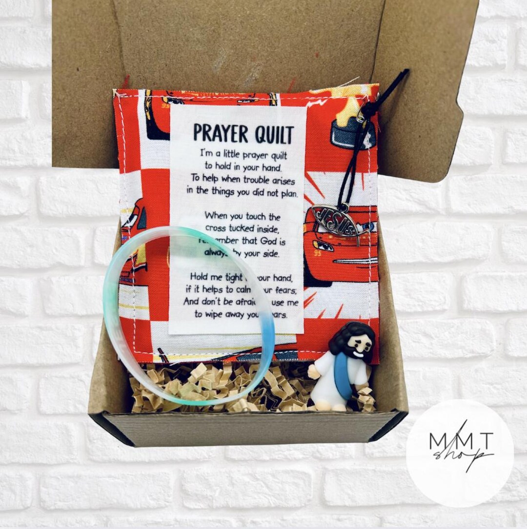 Prayer Gift Box for Kids | Pocket Prayer Quilt, Mini Jesus Figurine ...