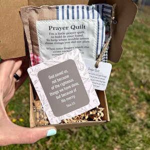 Handmade Prayer Quilt Gift Box | Faith Keepsake Set | Comfort and ...