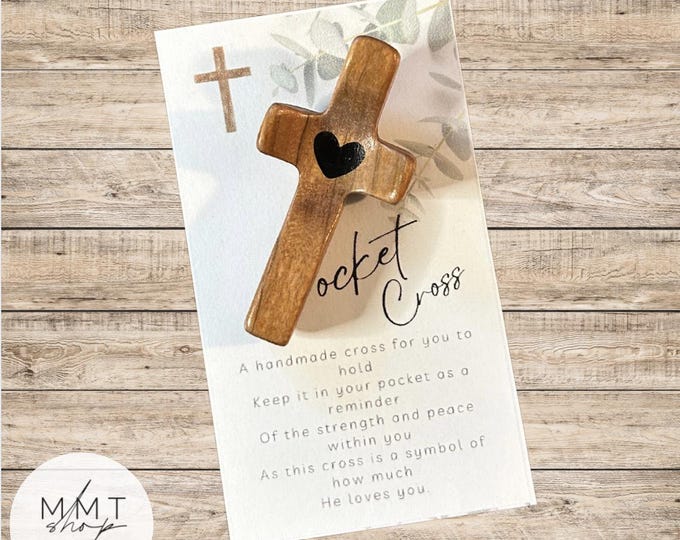 Handmade Wooden Pocket Cross - Etsy