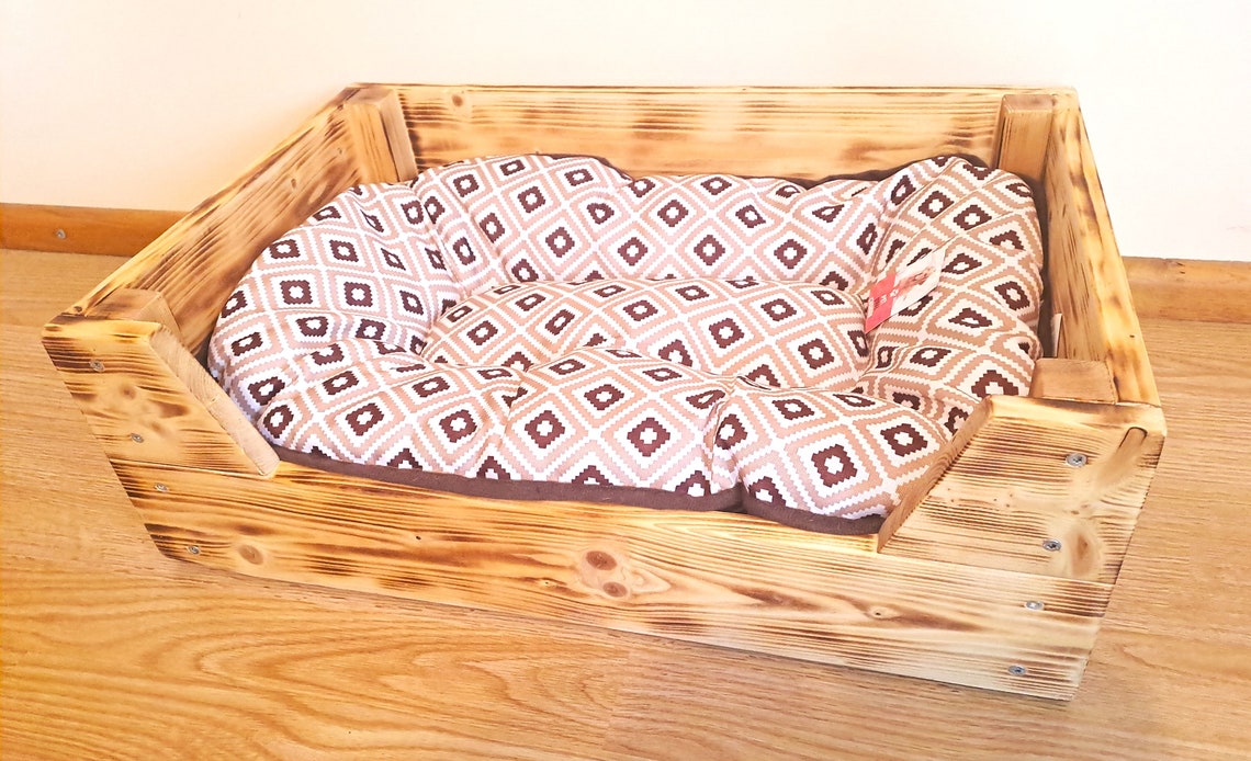 Wooden Dog Bed. Rustic Dog Bed. Rustic Cat Bed. - Etsy