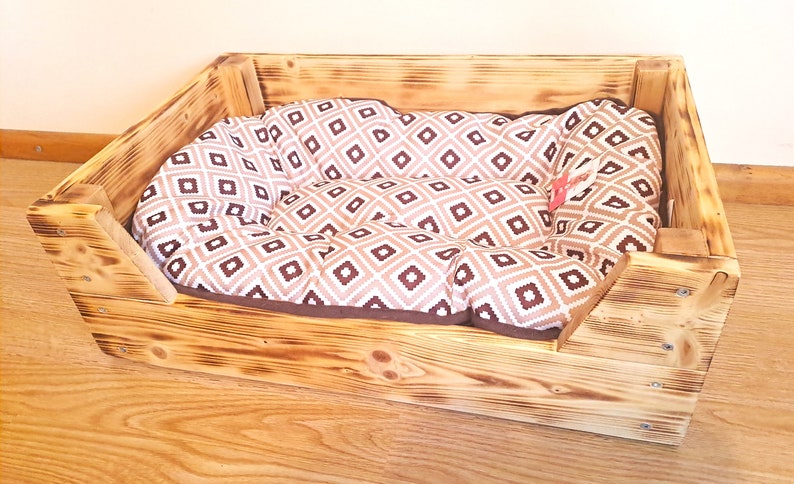 Wooden Dog Bed. Rustic Dog Bed. Rustic Cat Bed. - Etsy