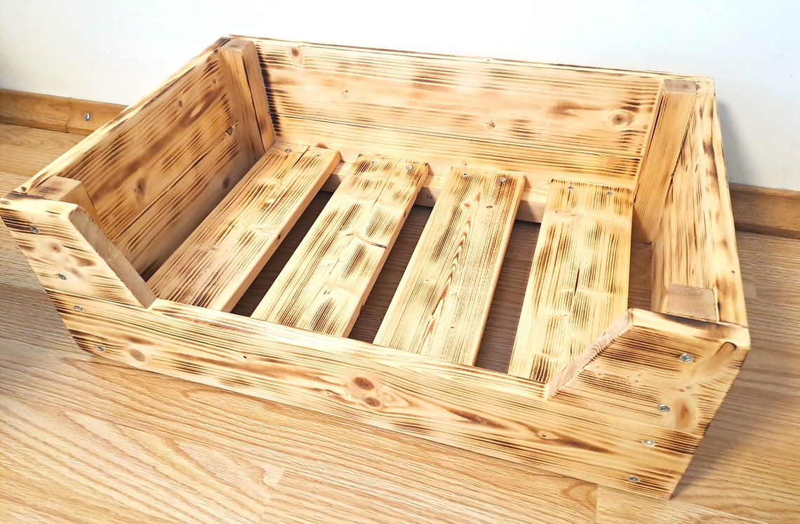 Wooden Dog Bed. Rustic Dog Bed. Rustic Cat Bed. - Etsy