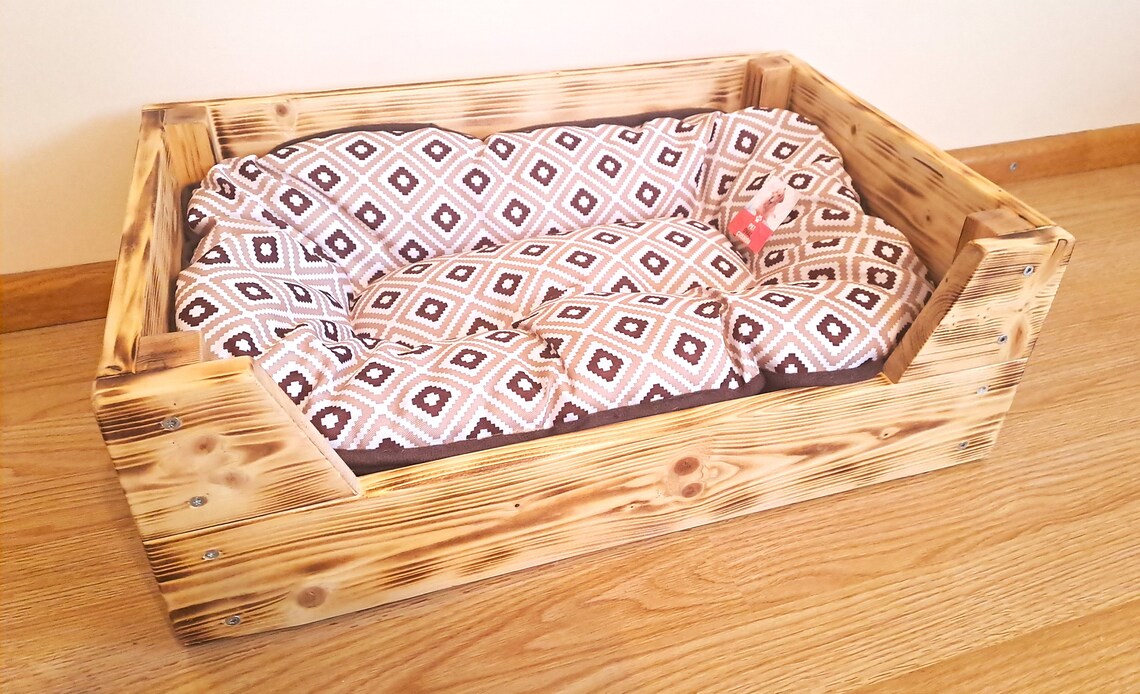 Wooden Dog Bed. Rustic Dog Bed. Rustic Cat Bed. - Etsy