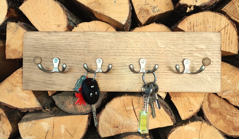 Oak Wooden Hook, Wooden Key Holder, Key Storage, Oak Wall Hook. - Etsy