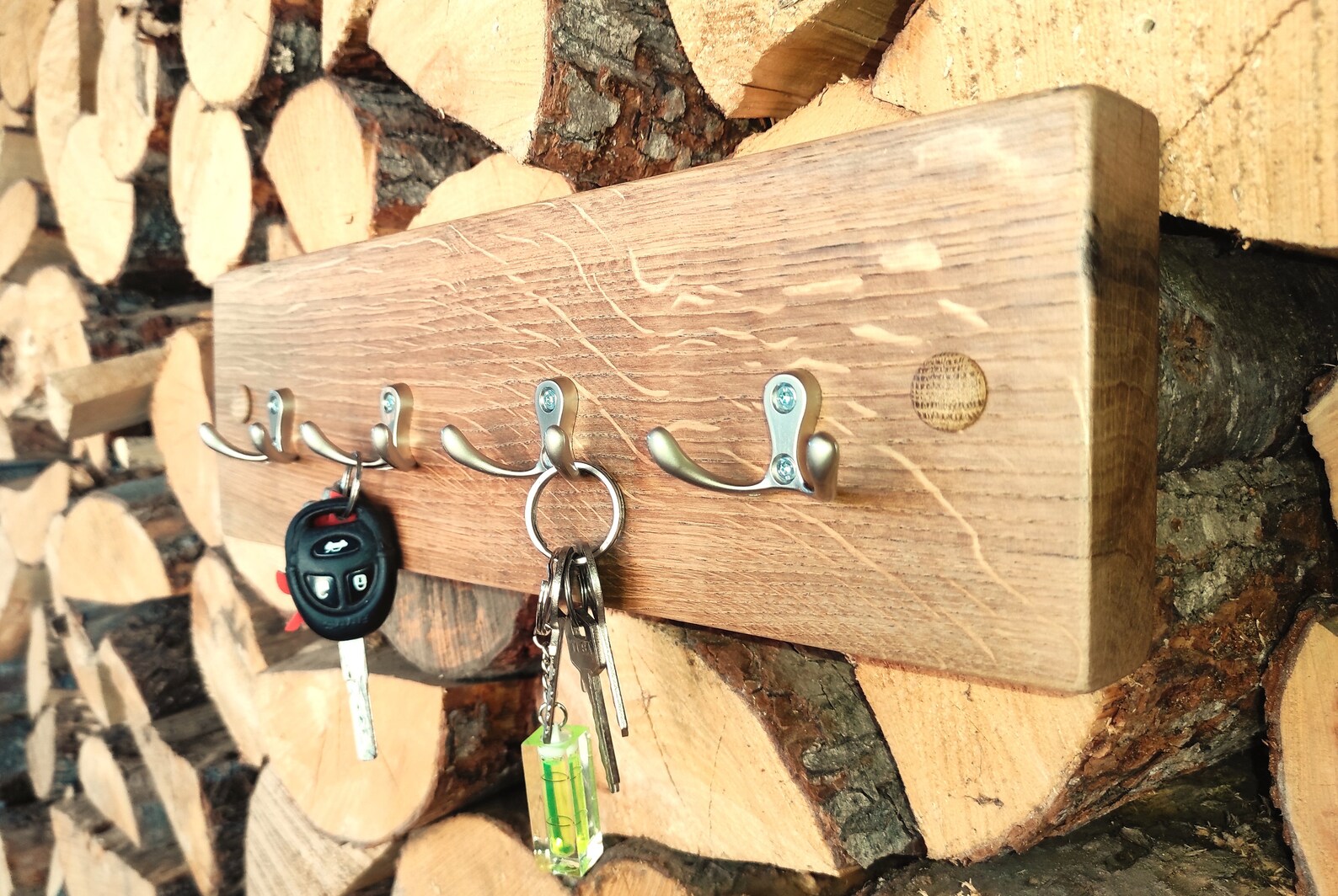 Oak Wooden Hook, Wooden Key Holder, Key Storage, Oak Wall Hook. - Etsy