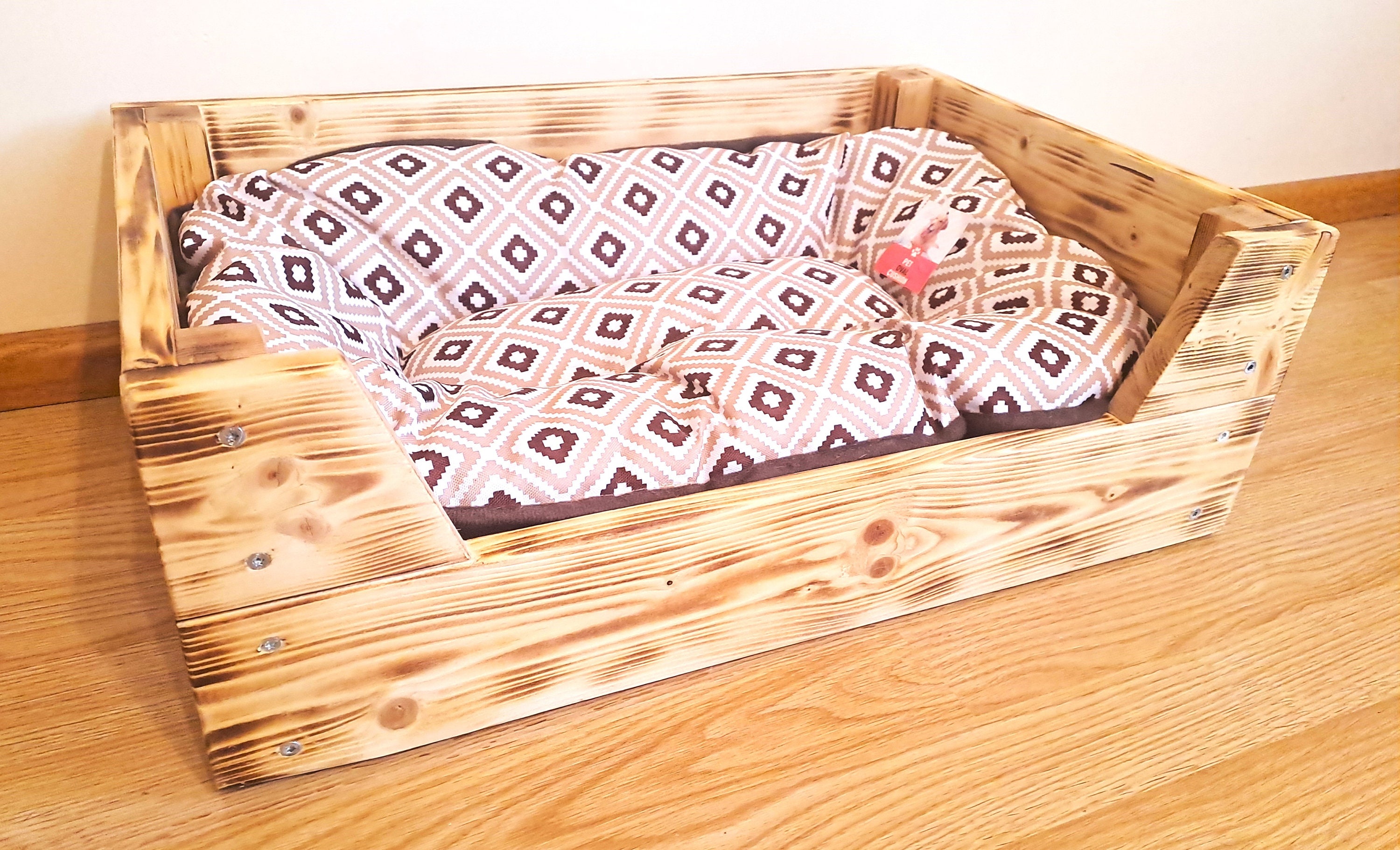 Wooden Dog Bed. Rustic Dog Bed. Rustic Cat Bed. - Etsy