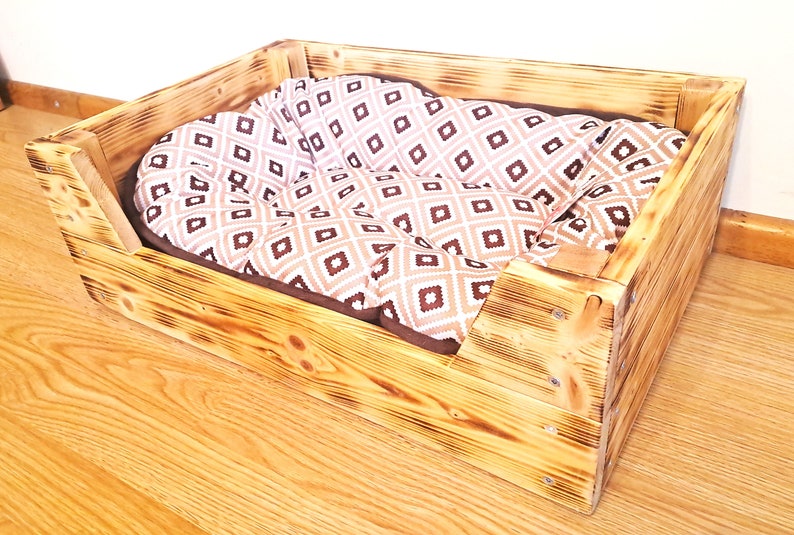 Wooden Dog Bed. Rustic Dog Bed. Rustic Cat Bed. - Etsy