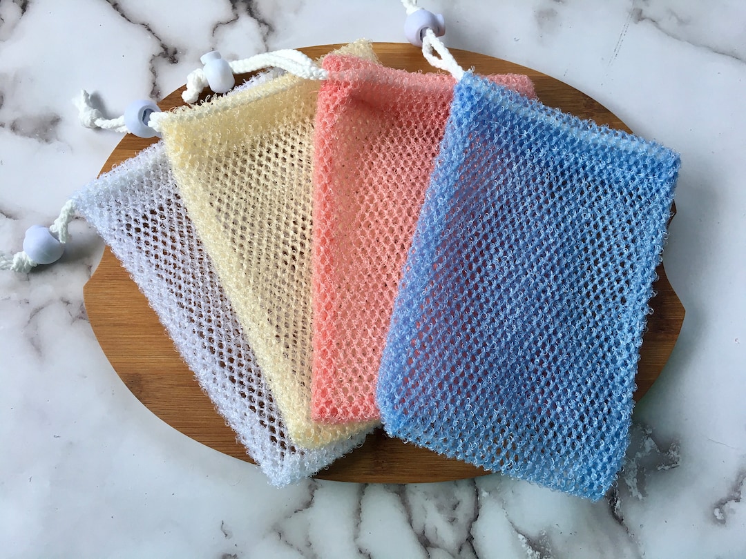 Mesh Soap Saver, Exfoliating Bag, Soap Bag, Scrub Pouch, Gentle Scrub ...
