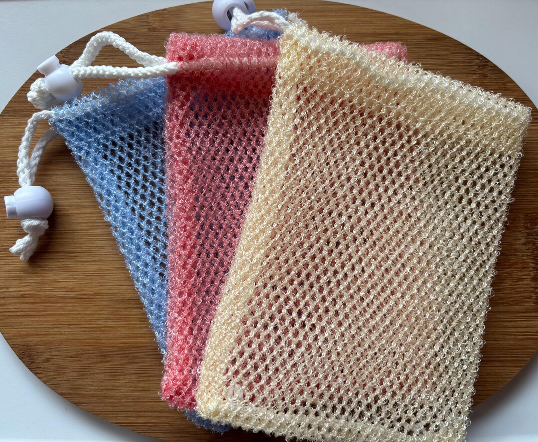Mesh Soap Saver, Exfoliating Bag, Soap Bag, Scrub Pouch, Gentle Scrub ...