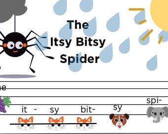 Itsy Bitsy Spider (piano Sheet Music) | Digital Download - Etsy