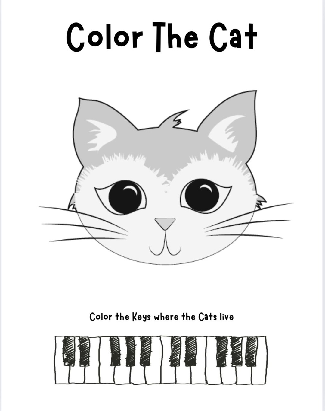 Learning the Notes Coloring Pages | 1 Digital File | Kids Activity - Etsy