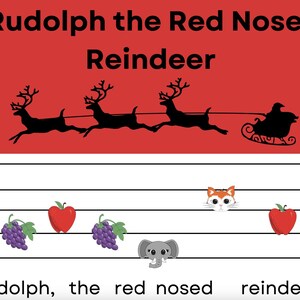 Rudolph the Red Nosed Reindeer | Easy Beginner Piano Music for Kids ...