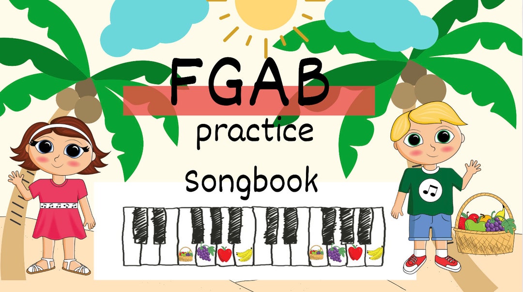 FGAB Practice Book | Kids Easy Piano Music - Etsy