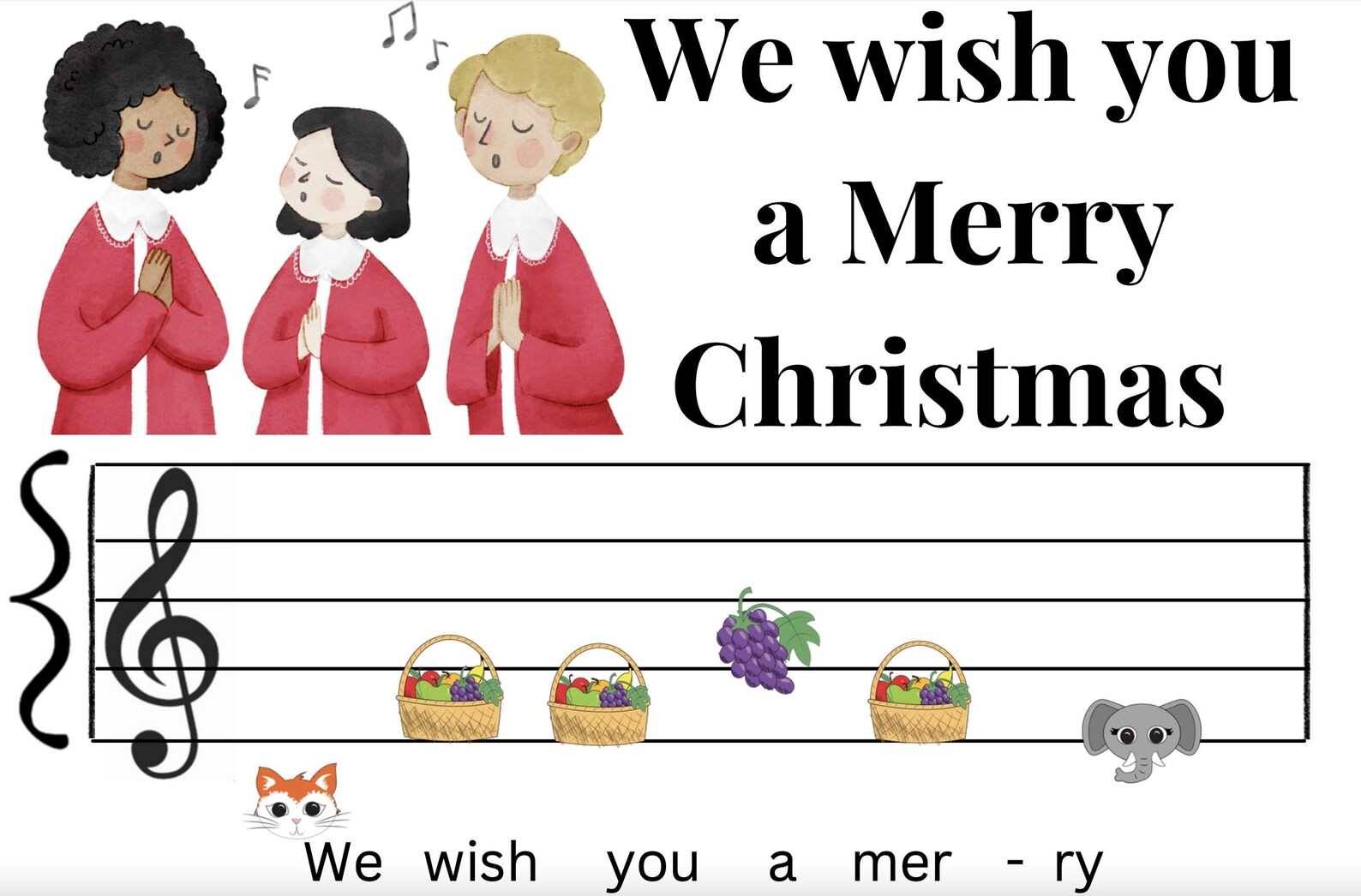 We Wish You a Merry Christmas | Easy Beginner Piano Sheet Music for ...