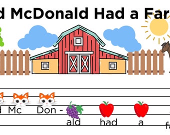 Old Macdonald Had A Farm Easy Piano Sheet Music (digital Download ...