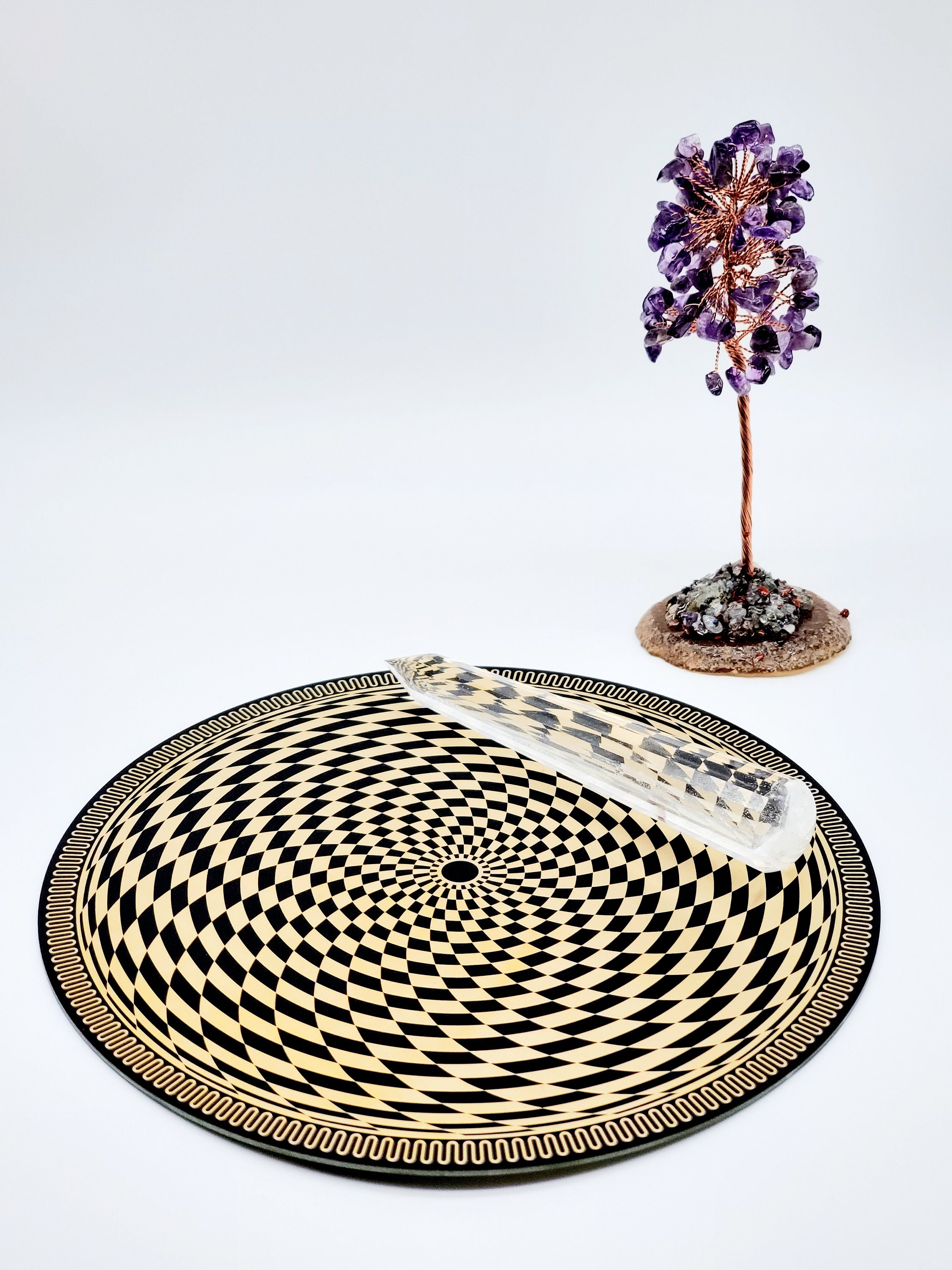 200mm Vortex Disc, 5G and EMF Protection, Gold Plated Scalar Wave ...