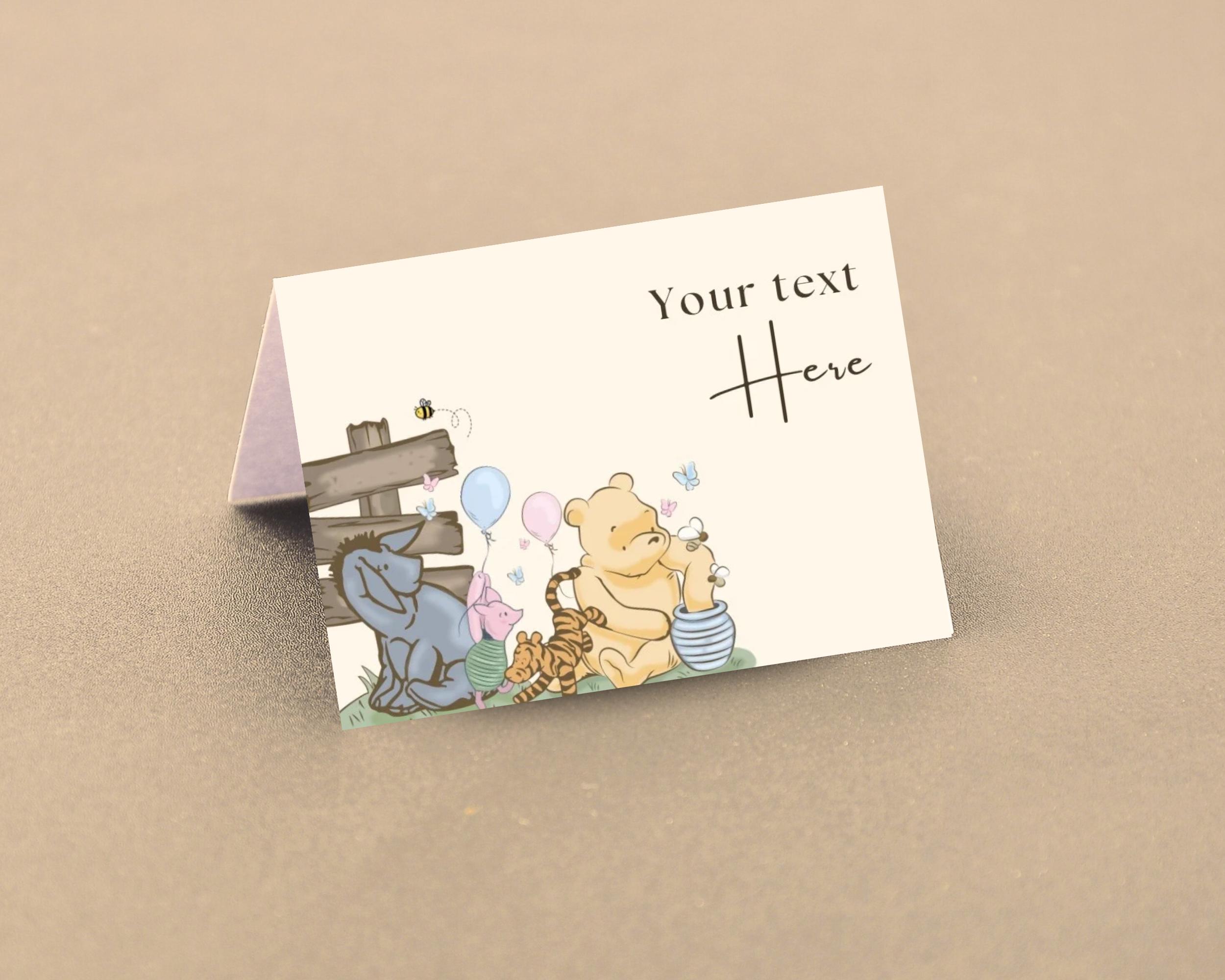 Winnie the Pooh Food Labels, Printable Tent Cards, Winnie the Pooh Baby ...