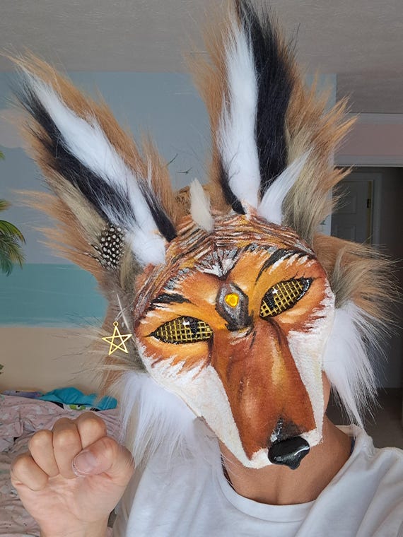 Batman Mask Aubatece Therian Mask And Tail Set, Furry Mask & Tail ...