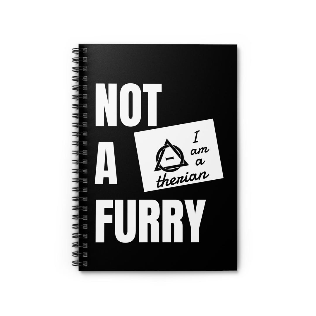 Therian Threads Studio Spiral Notebook, Not a Furry, Therian, Journal ...